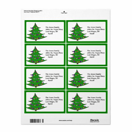 Cute Christmas Tree Label | Zazzle