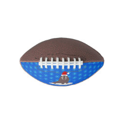 Cute Christmas Walrus and Snowflakes Football | Zazzle