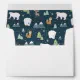 Cute Christmas Winter Animals Rustic Pattern Envelope | Zazzle