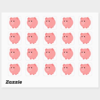 Cute Chubby Pig Stickers | Zazzle