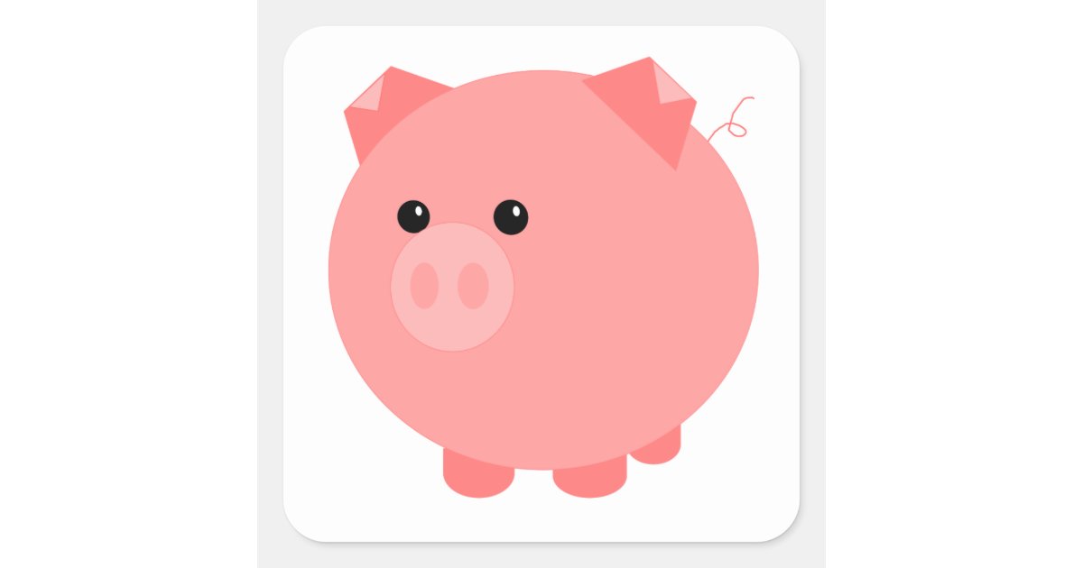 Cute Chubby Pig Stickers | Zazzle