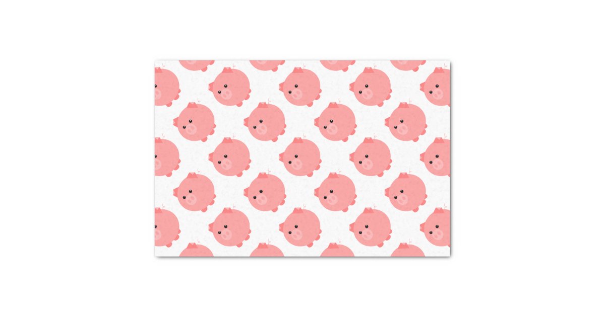 Cute Chubby Pig Tissue Paper | Zazzle