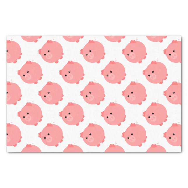 Cute Chubby Pig Tissue Paper | Zazzle