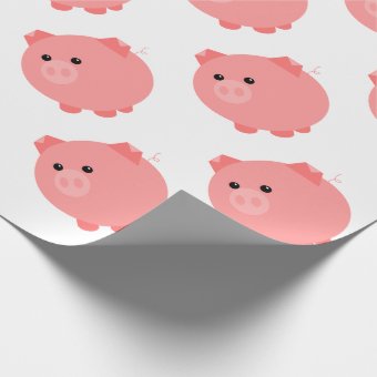 Cute Chubby Pig Wrapping Paper | Zazzle