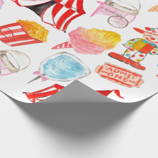Cute Circus Carnival Festival Children Kids Party Wrapping Paper | Zazzle