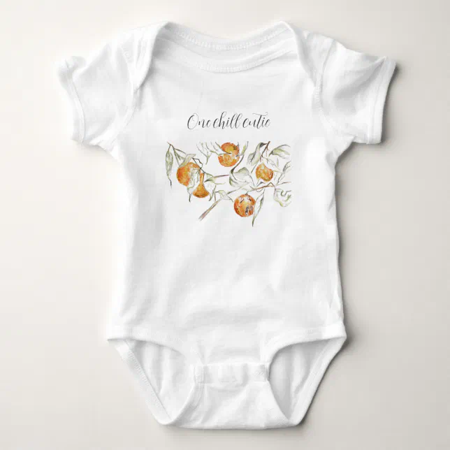 Cute Citrus Fruit Clementine Cutie Baby Bodysuit | Zazzle