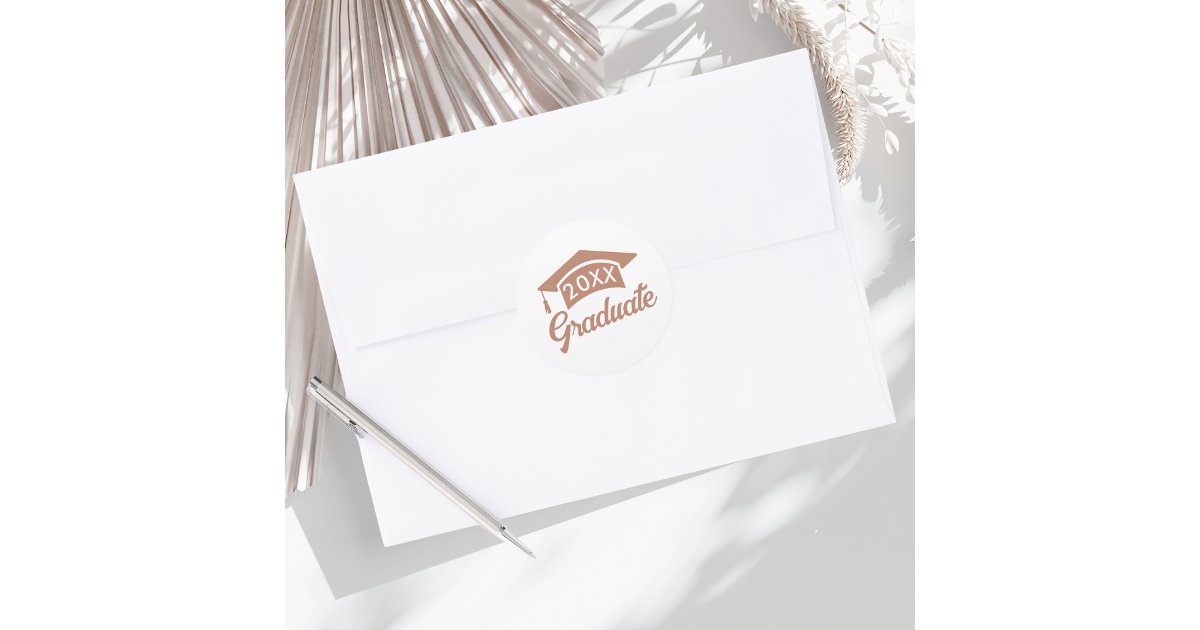 Cute Class of Graduation Cap Envelope Seal | Zazzle