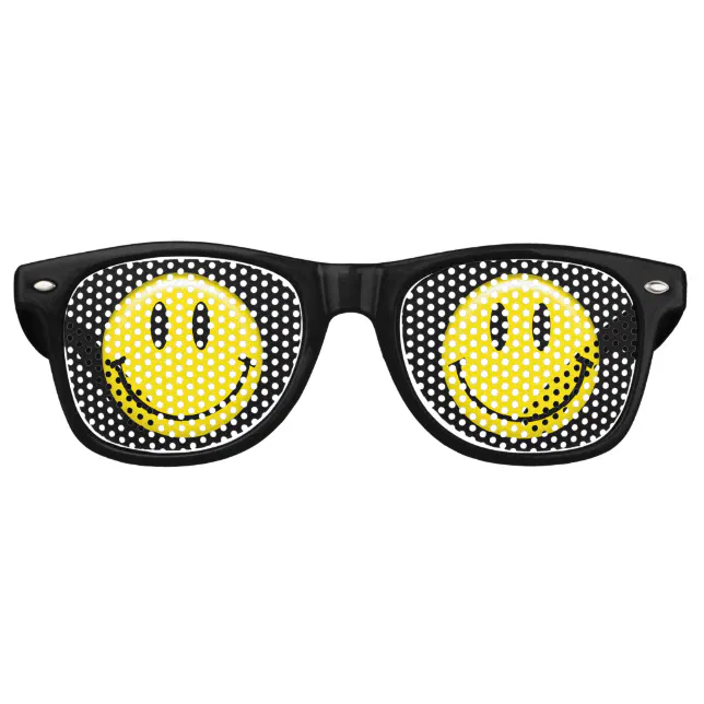 Cute Classic Yellow Smiling Face Retro Sunglasses | Zazzle