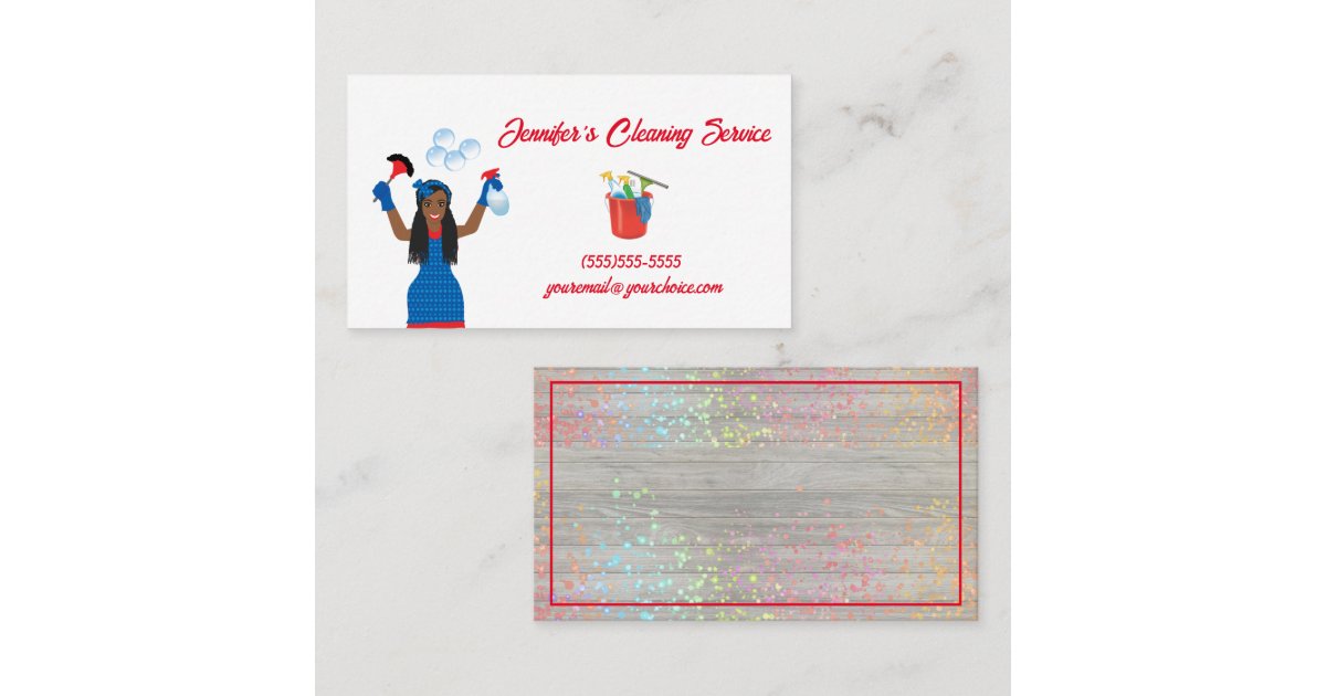 Cute Cleaning Maid Housecleaning Service Business Card | Zazzle