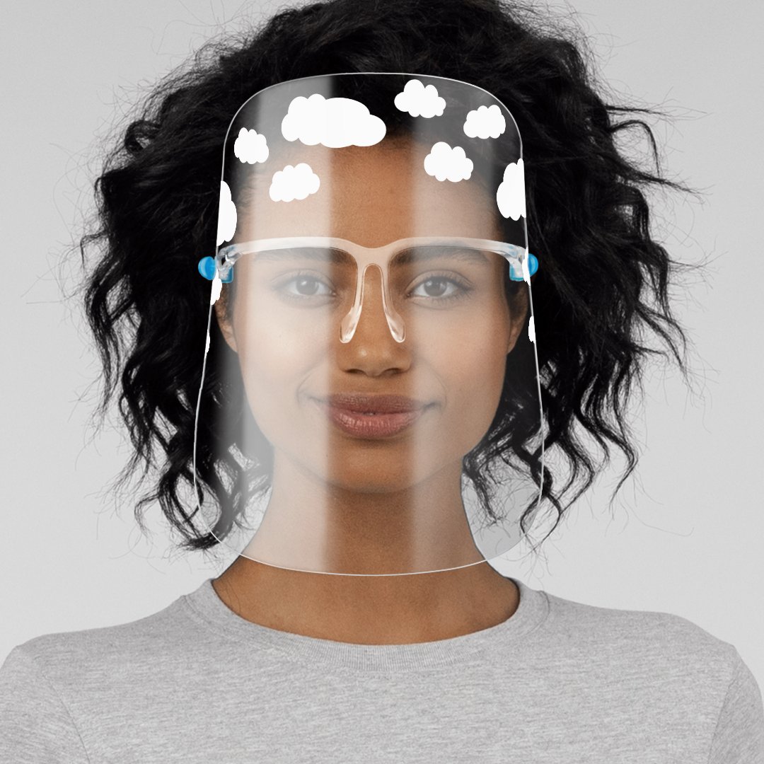 Cute Clouds Face Shield | Zazzle