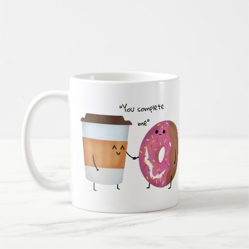 Cute Coffee and Donut Complete Couple Coffee Mug | Zazzle