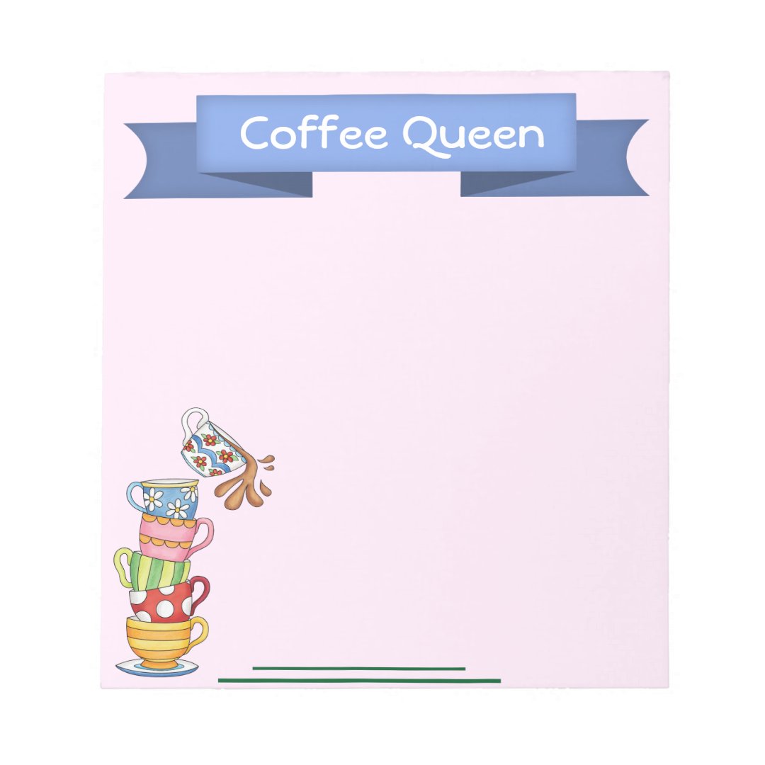 Cute Coffee Cups Notepad | Zazzle