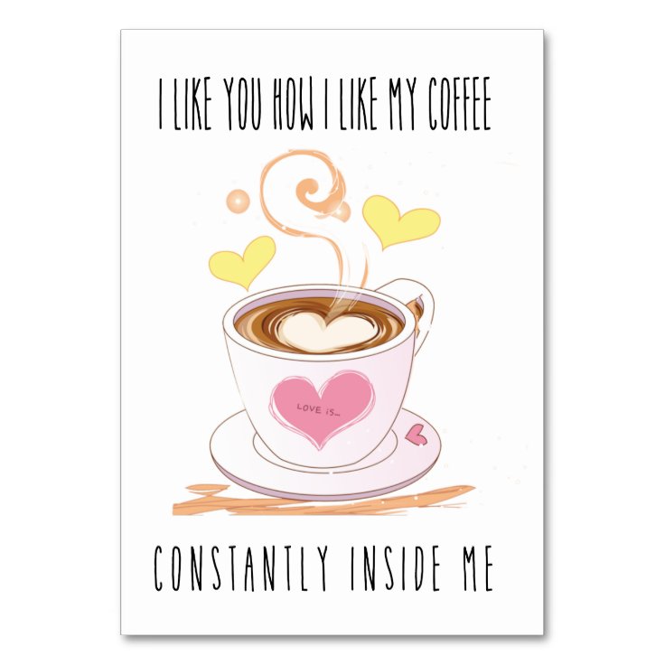 Cute Coffee Love Card Love Card Husband | Zazzle