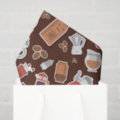 Cute Coffee Lovers Caffeine Themed Kawaii Pattern Tissue Paper | Zazzle