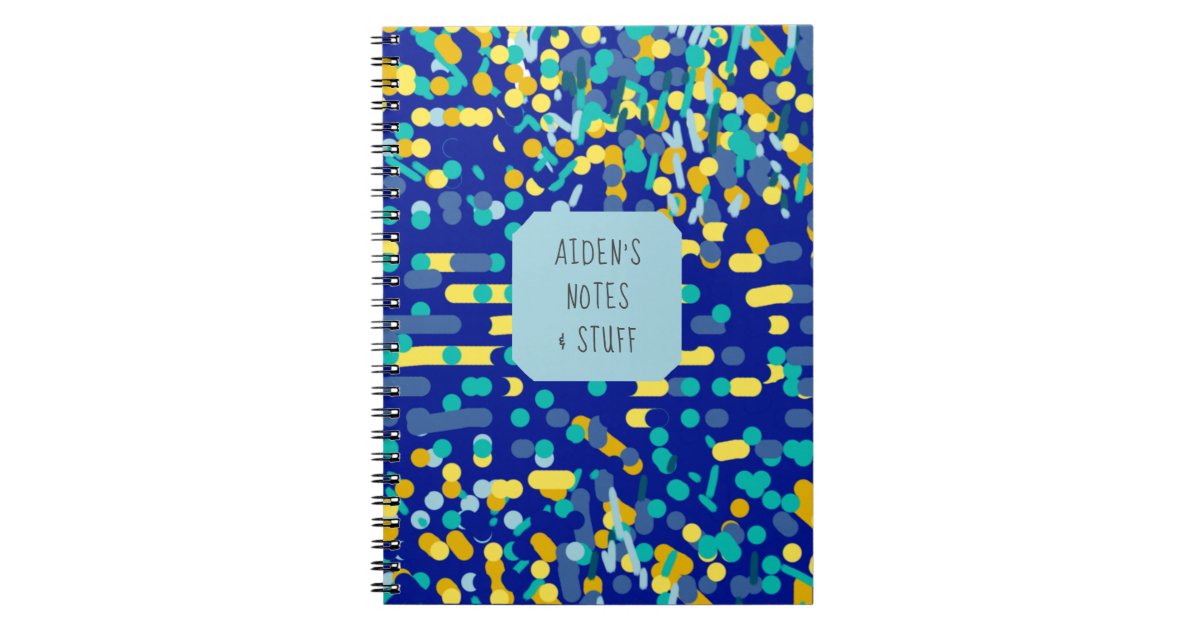 Cute Colorful Artsy Splash Kids Back to School Notebook | Zazzle