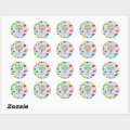 Cute Colorful Bricks Building Blocks Kids Birthday Classic Round ...