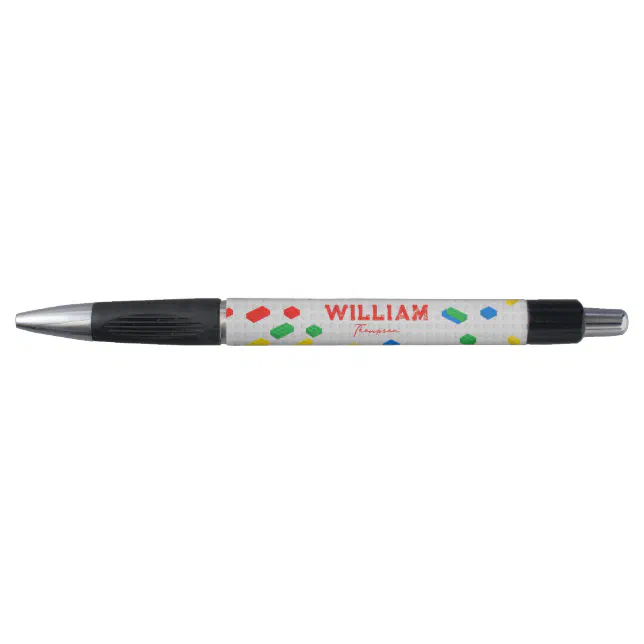 Cute Colorful Bricks Building Blocks Kids Pen | Zazzle