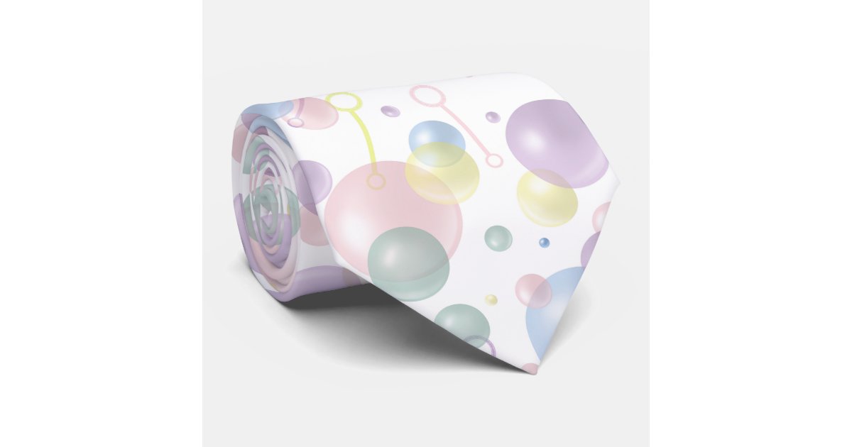Cute Colorful Bubble Pattern Neck Tie | Zazzle