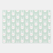 Cute Colorful Bunny White Rabbit Pastel Color Wrapping Paper Sheets ...