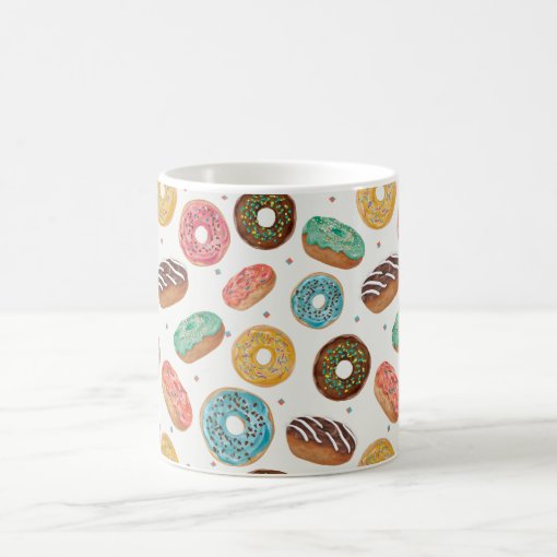 Cute colorful Donut Print Mug | Zazzle