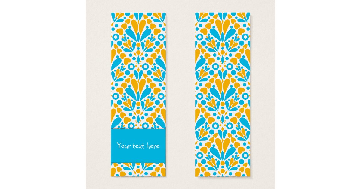 Cute colorful doodle dot and heart design Bookmark | Zazzle