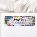 Cute Colorful Doodle Flowers Return Address Label | Zazzle