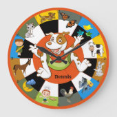 Cute Colorful Kids Animal Wall Clock | Zazzle