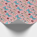 Cute Colorful Love Bug Insects Pink Wrapping Paper | Zazzle