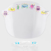 Cute Colorful Monsters Face Shield | Zazzle