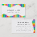 Cute Colorful Pencils Substitute Teacher Business Card | Zazzle