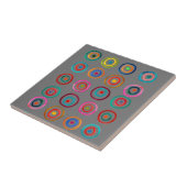 Cute colorful rainbow circles whimsical ceramic tile | Zazzle