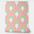 Cute Colorful Rainbow Scallop Pattern Kids Baby Wallpaper | Zazzle