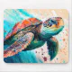 Cute Colorful Swimming Sea Turtle Mouse Pad | Zazzle