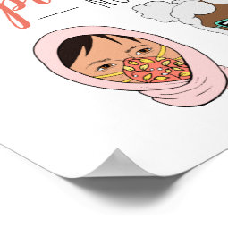 Cute Colorful Wear Masks Spread Love Not Virus Poster | Zazzle