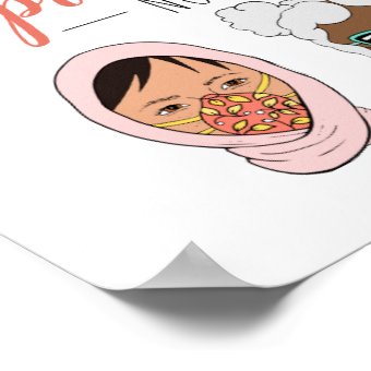 Cute Colorful Wear Masks Spread Love Not Virus Poster | Zazzle