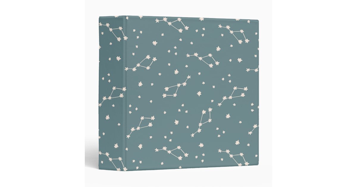 Cute Constellation Sky Pattern 3 Ring Binder | Zazzle