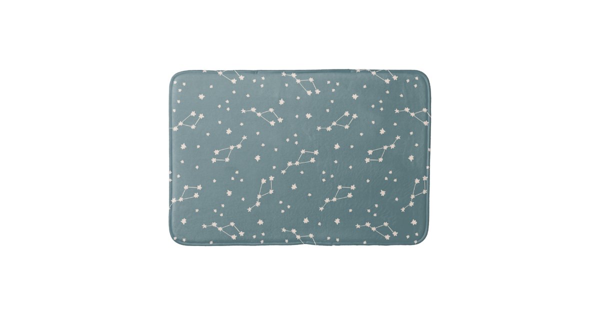 Cute Constellation Sky Pattern Bath Mat | Zazzle