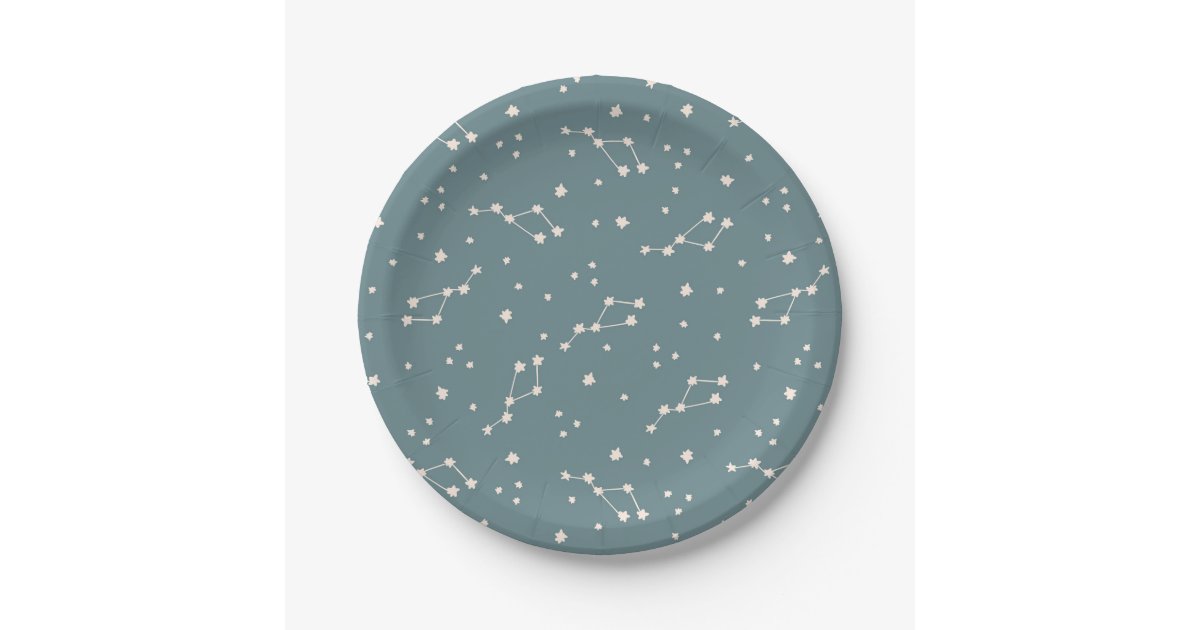Cute Constellation Sky Pattern Paper Plates | Zazzle
