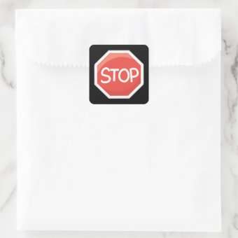 Cute Construction stop sign sticker | Zazzle