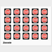 Cute Construction stop sign sticker | Zazzle