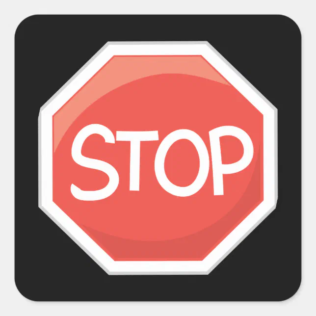 Cute Construction stop sign sticker | Zazzle