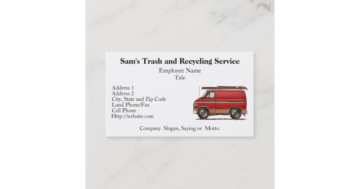 Cute Contractor Van Business Card | Zazzle