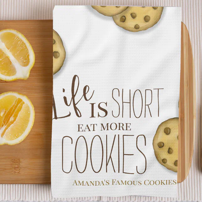Cute Cookie Baking Personalized Kitchen Towel | Zazzle