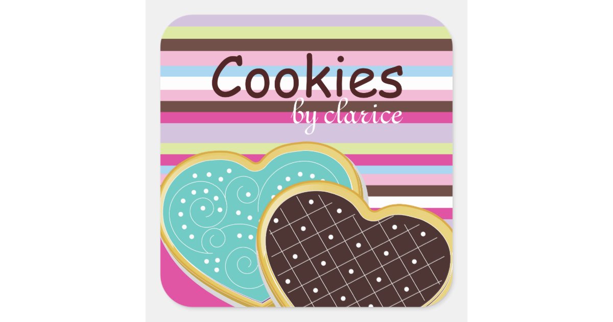 Cute Cookie Box Stickers | Zazzle