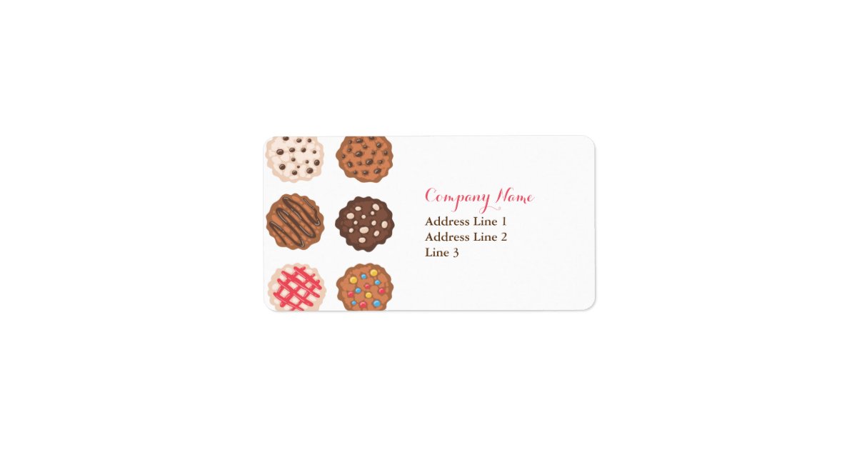 Cute Cookies Cookie Business Address Label | Zazzle