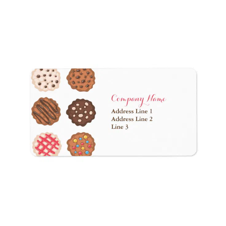 Cute Cookies Cookie Business Address Label | Zazzle