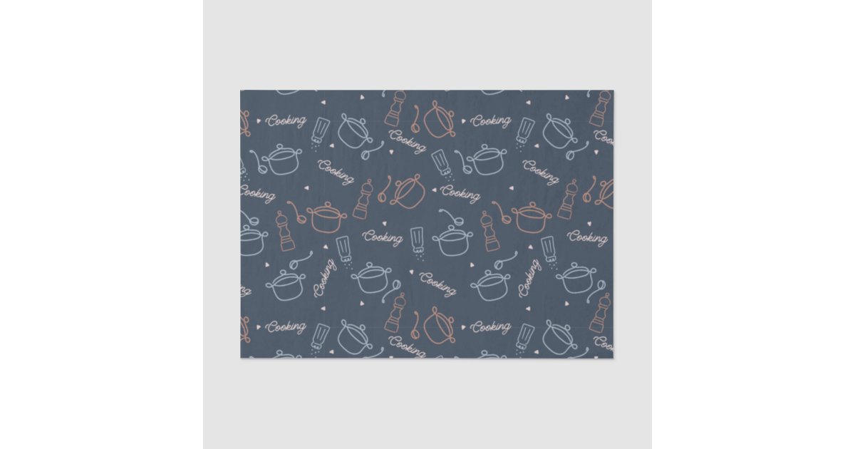 cute cooking kitchen tools pattern tissue paper | Zazzle