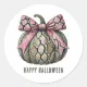Cute Coquette Snake Skin Pumpkin Bow Sticker | Zazzle