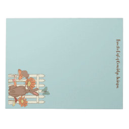Cute Cottagecore Animals Light Blue Writing Paper Notepad | Zazzle