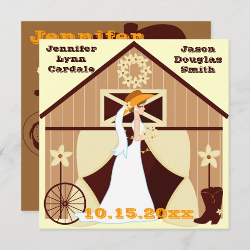 Cute Country Western Cowboy Wedding Invitations | Zazzle